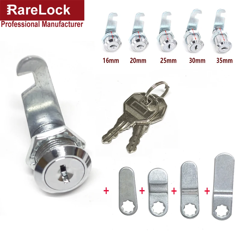 Cabinet-Cam-Lock-2-Keys-5-Tail-Pieces-for-Mailbox-Tool-Box-GYM-Locker ...