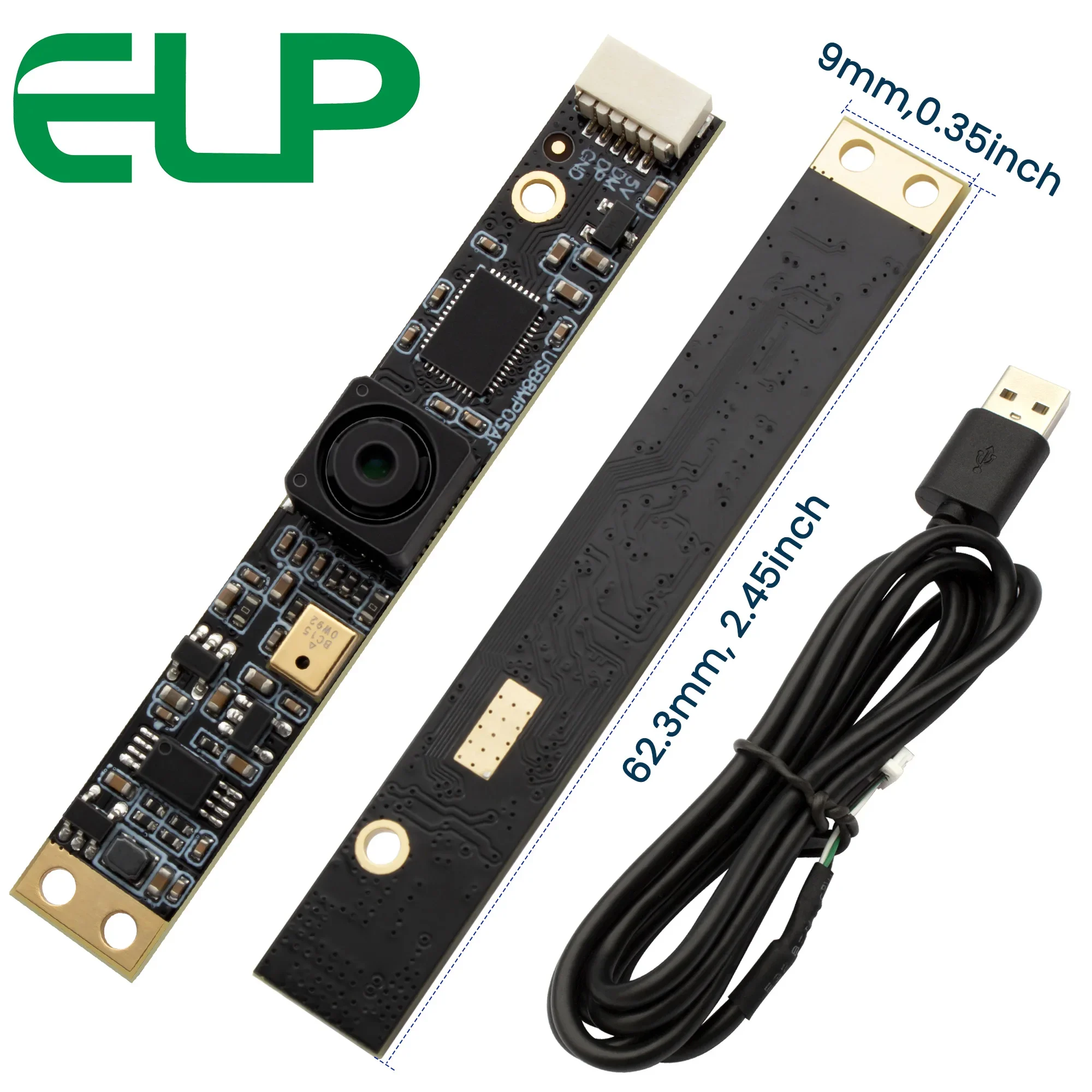 ELP 8MP USB Camera Module with Micphone 105 degree Wide Angle Mini ...