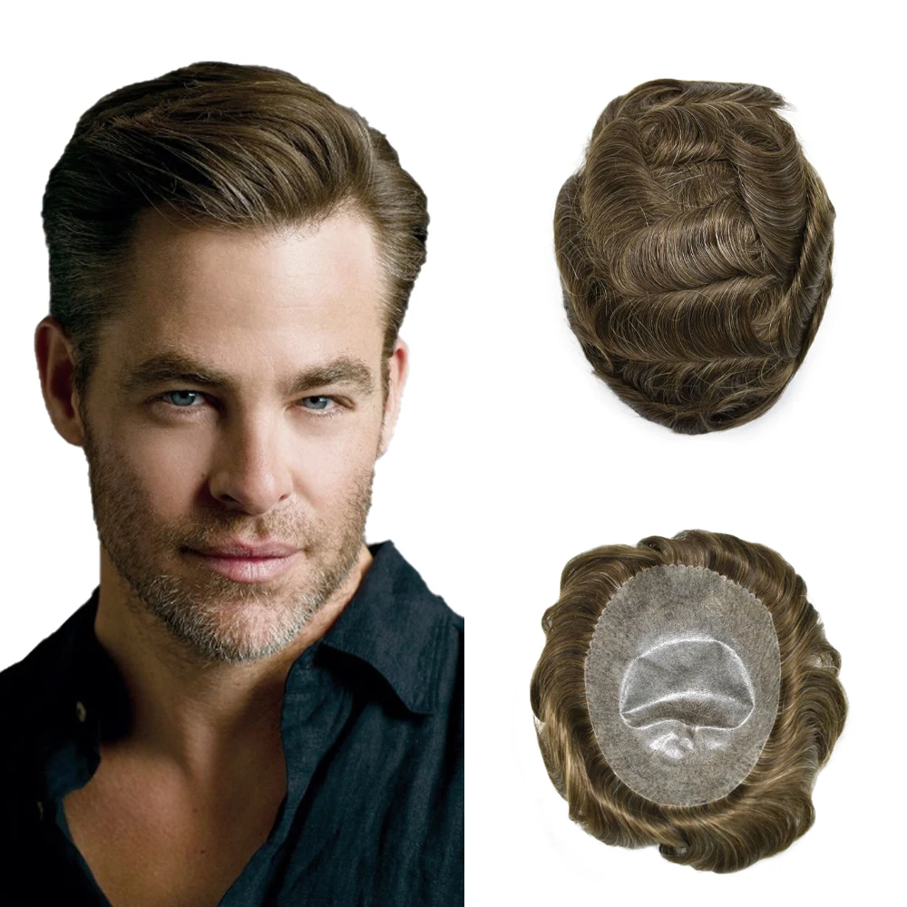 Full-PU-Men-Toupee-Durable-Capillary-Prosthesis-Hairpiece-Thin-Skin ...