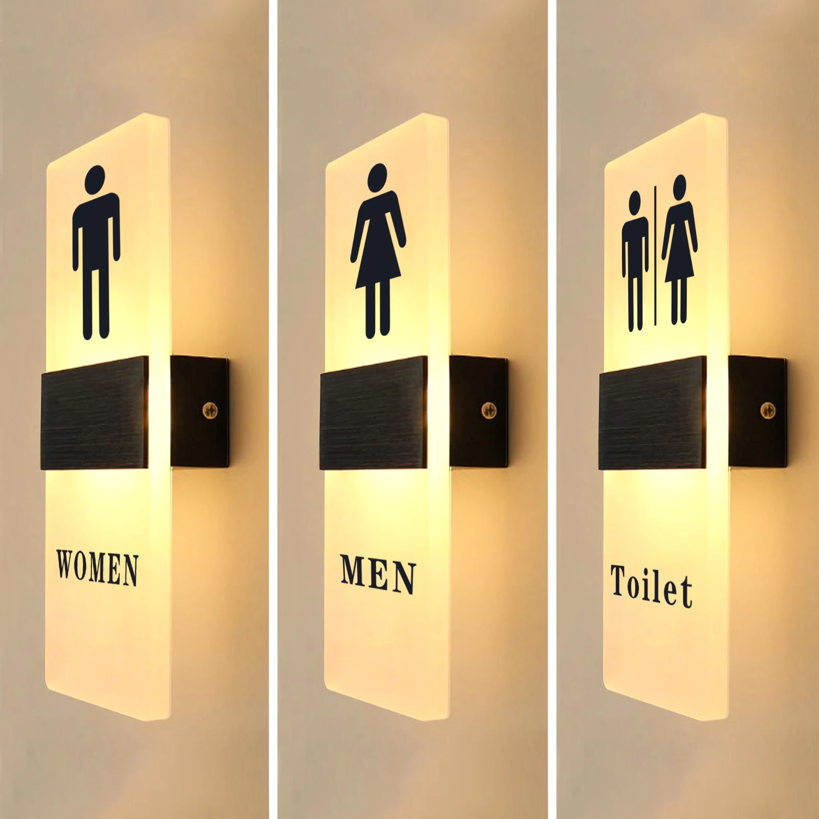 LED-Toilet-Door-Sign-for-Restrooms-Bathroom-Entrance-Display-29x11cm ...