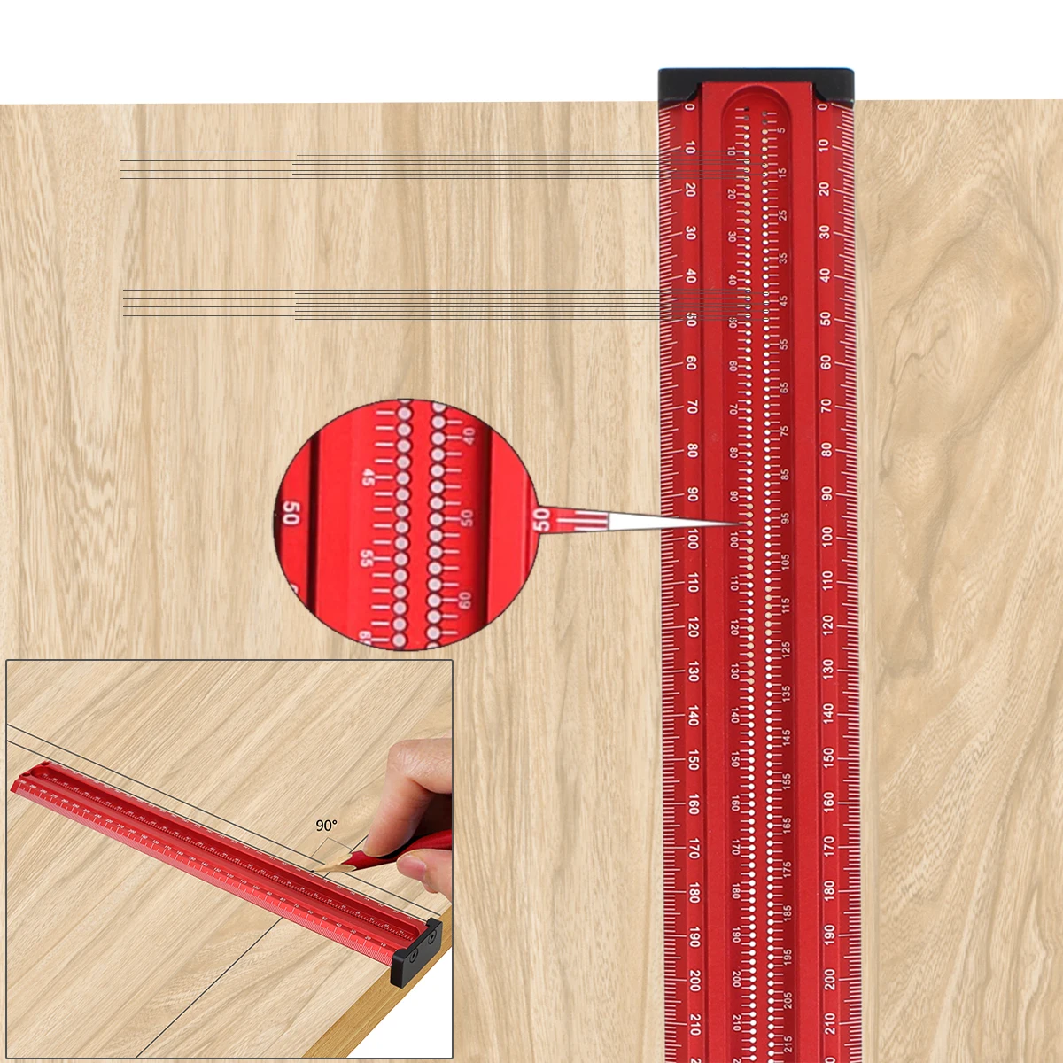 Woodworking-Scribe-300-500mm-L-type-Ruler-Hole-Scribing-Ruler-Aluminum ...