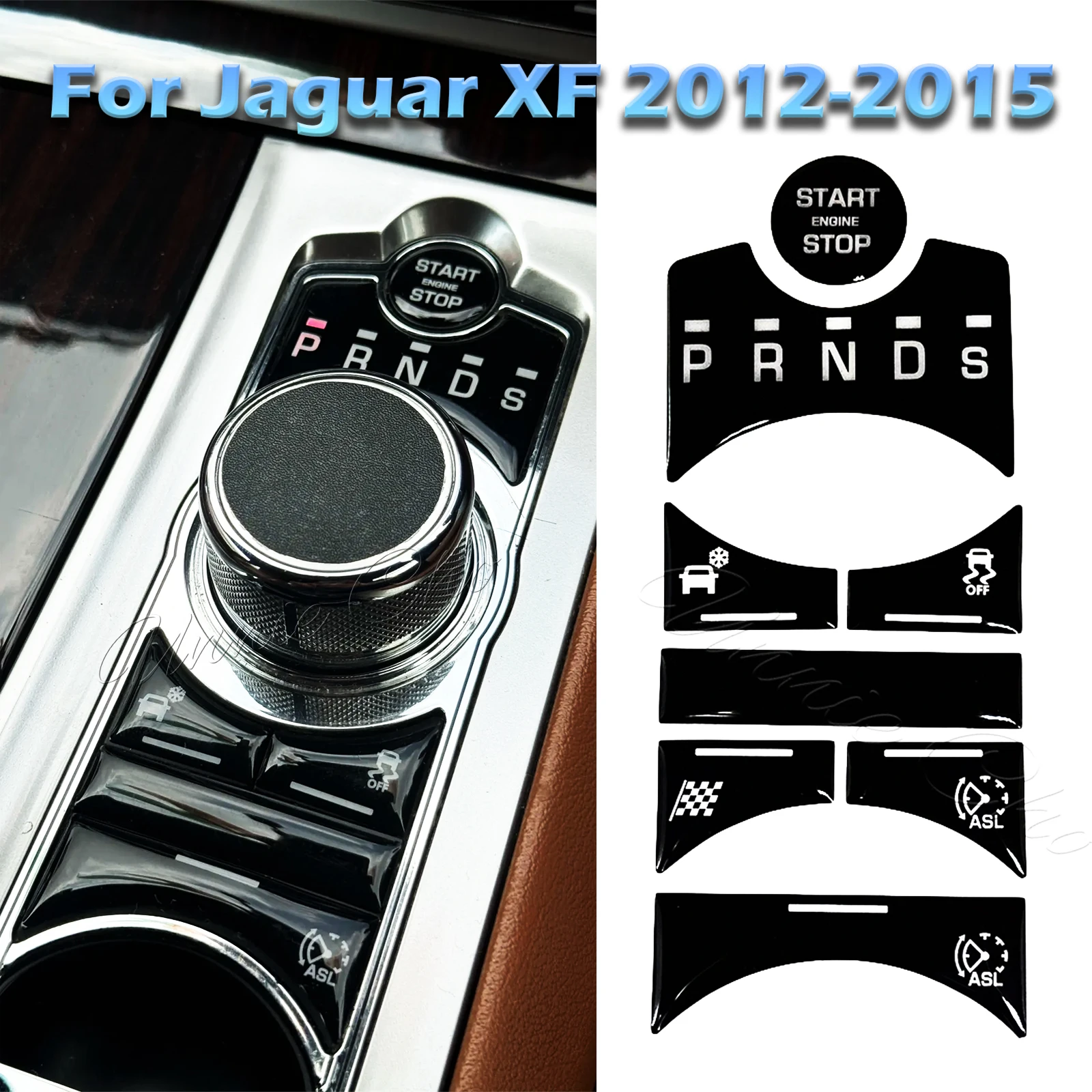 For-Jaguar-XF-Gear-Sticker-Epoxy-Shifter-Covers-for-X250-2013-2014-2015 ...
