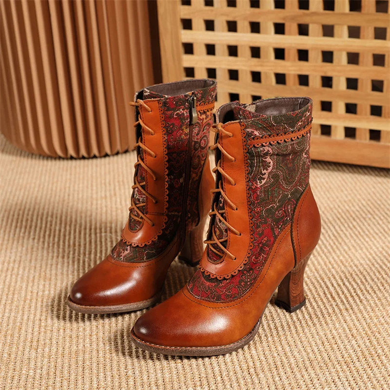 Botas-de-couro-feminino-tnico-apontou-toe-botas-2023-novo-outono ...