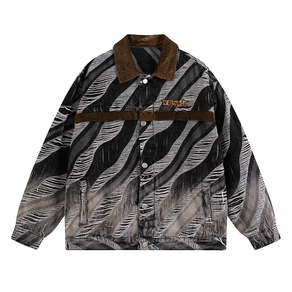 Men-Ripped-Distressed-Torn-Patchwork-Denim-Jacket-Streetwear-Corduroy ...
