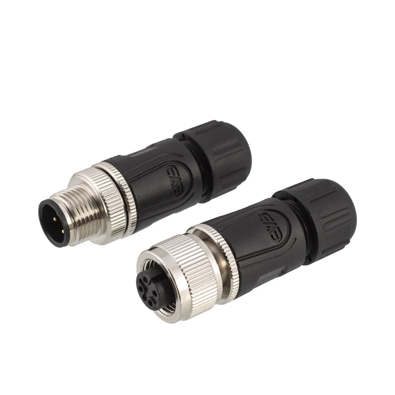 M12-4pin-5pin-solder-pins-screw-connection-waterproof-fieldwire-plastic ...