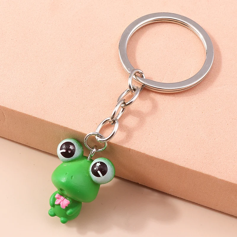 New-3D-Resin-Cute-Frog-Keychain-Cartoon-Animal-Key-Ring-for-Women-Men ...