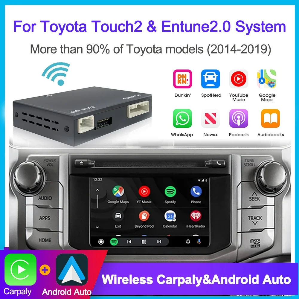 Wireless-Carplay-Android-For-TOYOTA-2014-2019-HIGHLANDER-4Runner-Tundra ...