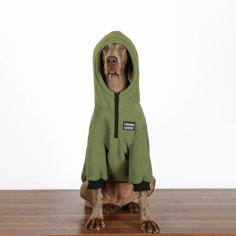 Spring Large Dog Jacket with Hoodie 2-Leeged Media Big Dogs Costume ...