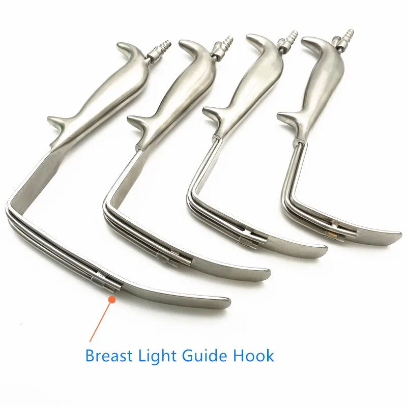 Breast Retractor with Light Guide Hook L Shape Nasal Hook Wrinkle ...