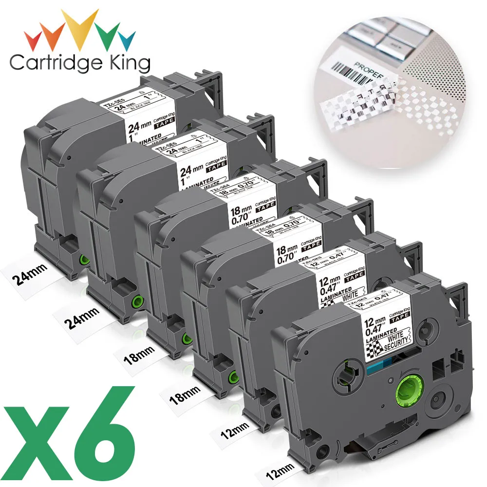 White Label Maker para Brother, Fita de segurança, compatível com P ...