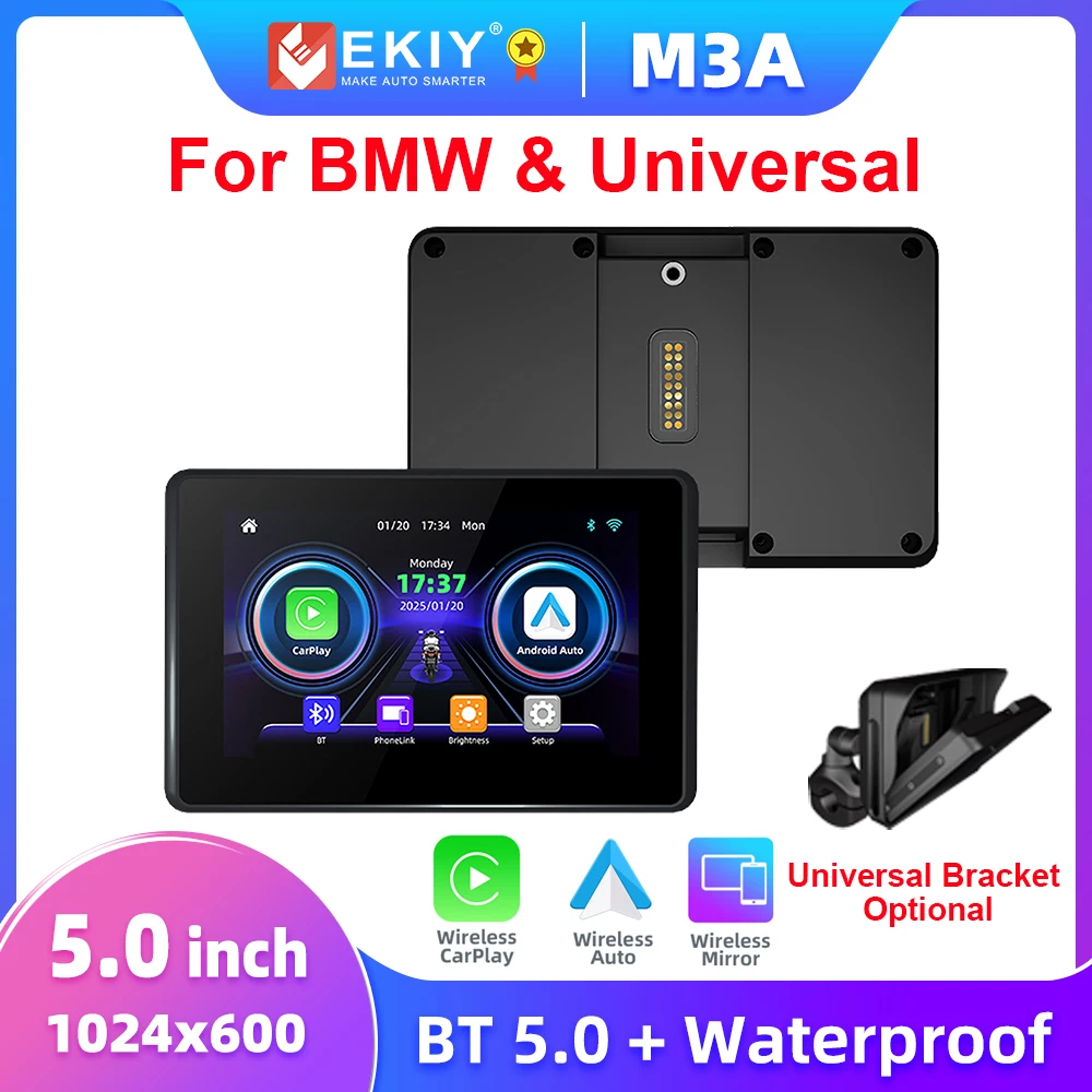 EKIY For BMW Motorcycle Wireless CarPlay Android Auto Navigation 5 ...