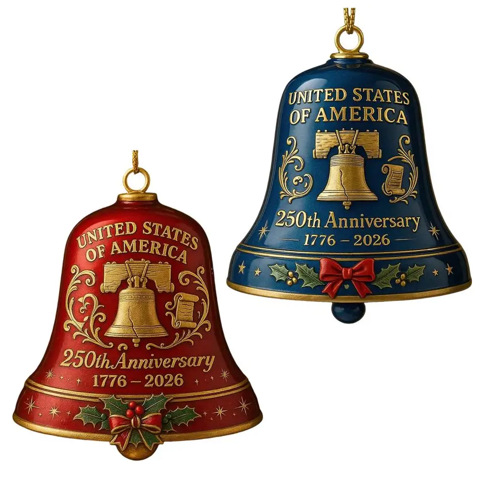 Witch Bells USA 250th Anniversary Bell Ornament,Red & Gold ...
