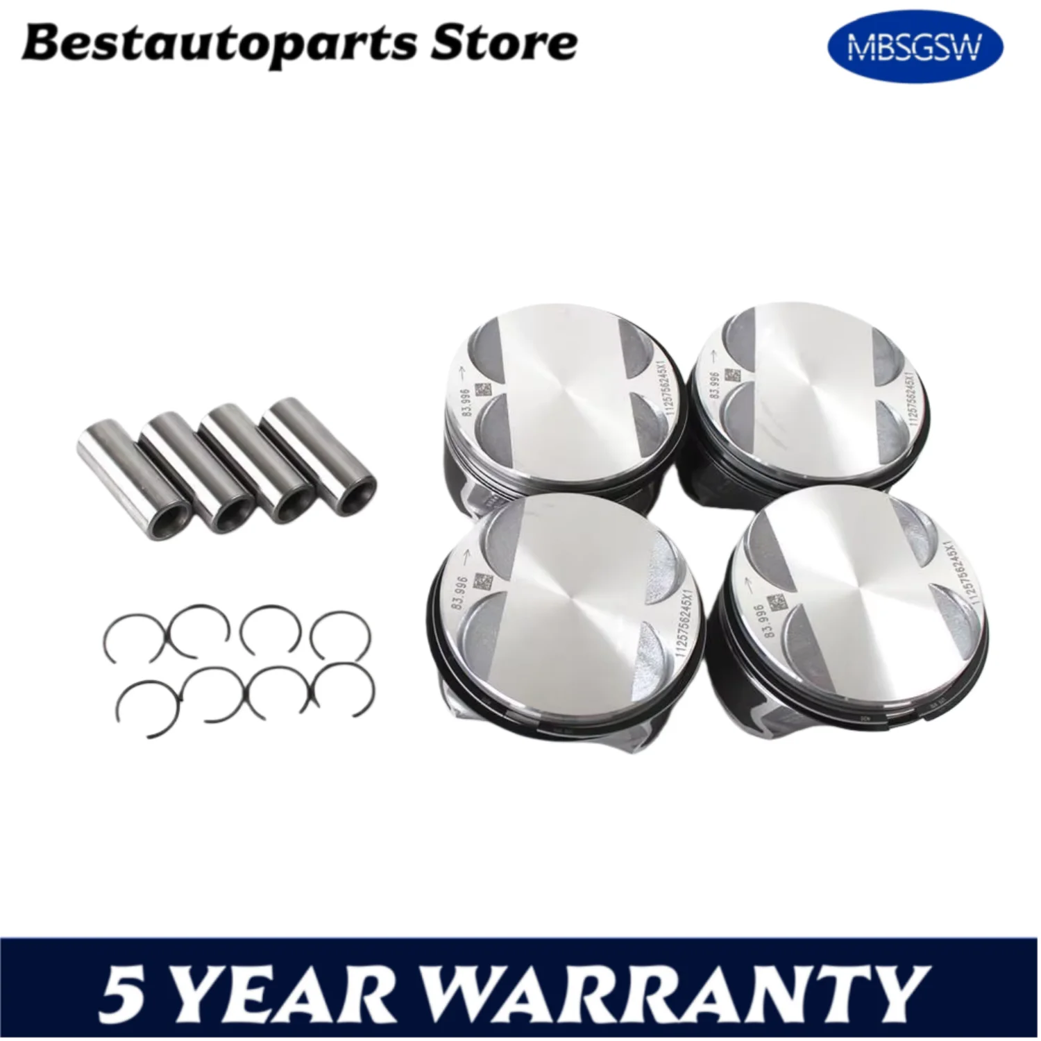 N46B20B Engine Pistons Rings Set Φ84mm For BMW E60 E87 E90 118i 120i ...