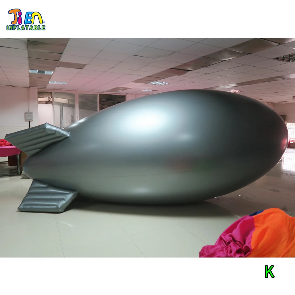 5m-long-silvery-inflatable-helium-airship-inflatable-helium-blimp ...