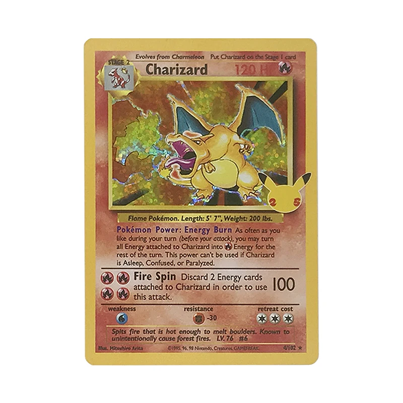8.8X6.3Cm 25Th Anniversary Diy V Max Cards Pikachu Charizard Trainer ...