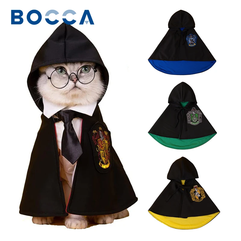 Bocca Cat Magic Clothes Hoodies Coat Pet Cosplay Cloak Shawl For Cats ...