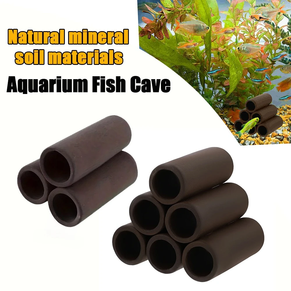 Aquarium Fish Cave Shelter Shrimp Ornaments Tank Habitat Hideaway ...