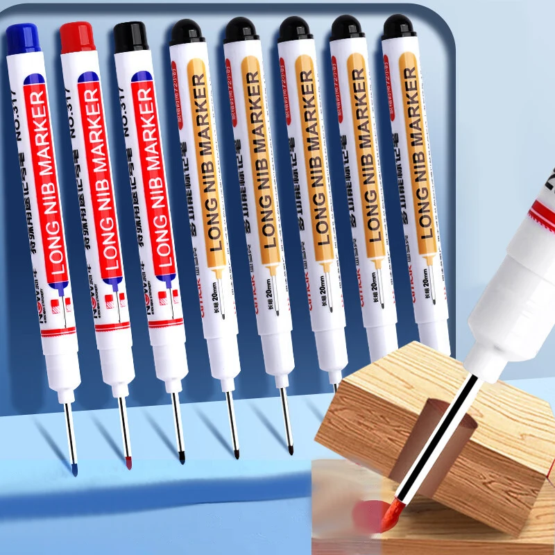 Long-Nib-Marker-Construction-Pen-For-Metal-Oil-Waterproof-Thin-Head ...