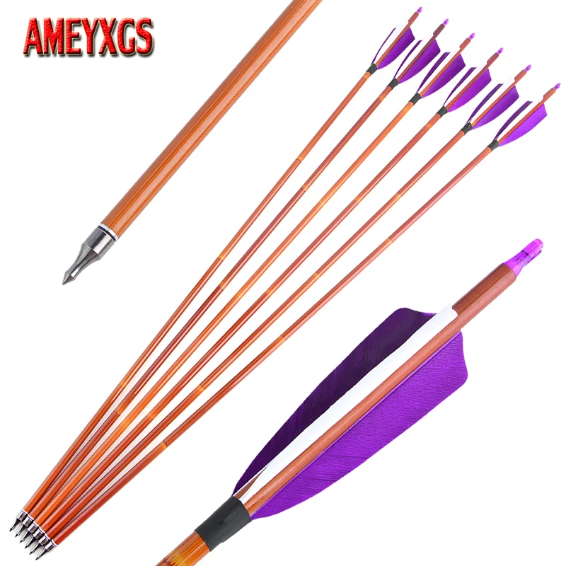 6-12pcs-SP500-Carbon-Arrows-31-5-Bamboo-Pattern-Inset-Nock-4inch-Turkey ...