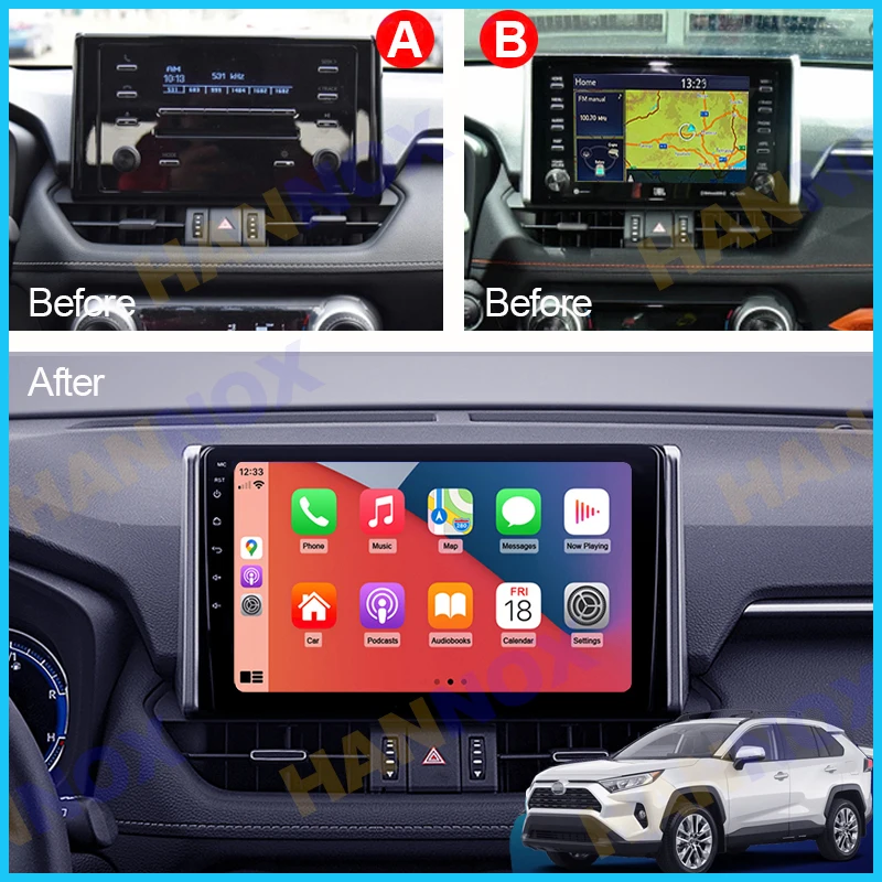 10inch-Android-Car-Radio-For-Toyota-RAV4-RAV-4-2018-2019-2020-2021-2022 ...
