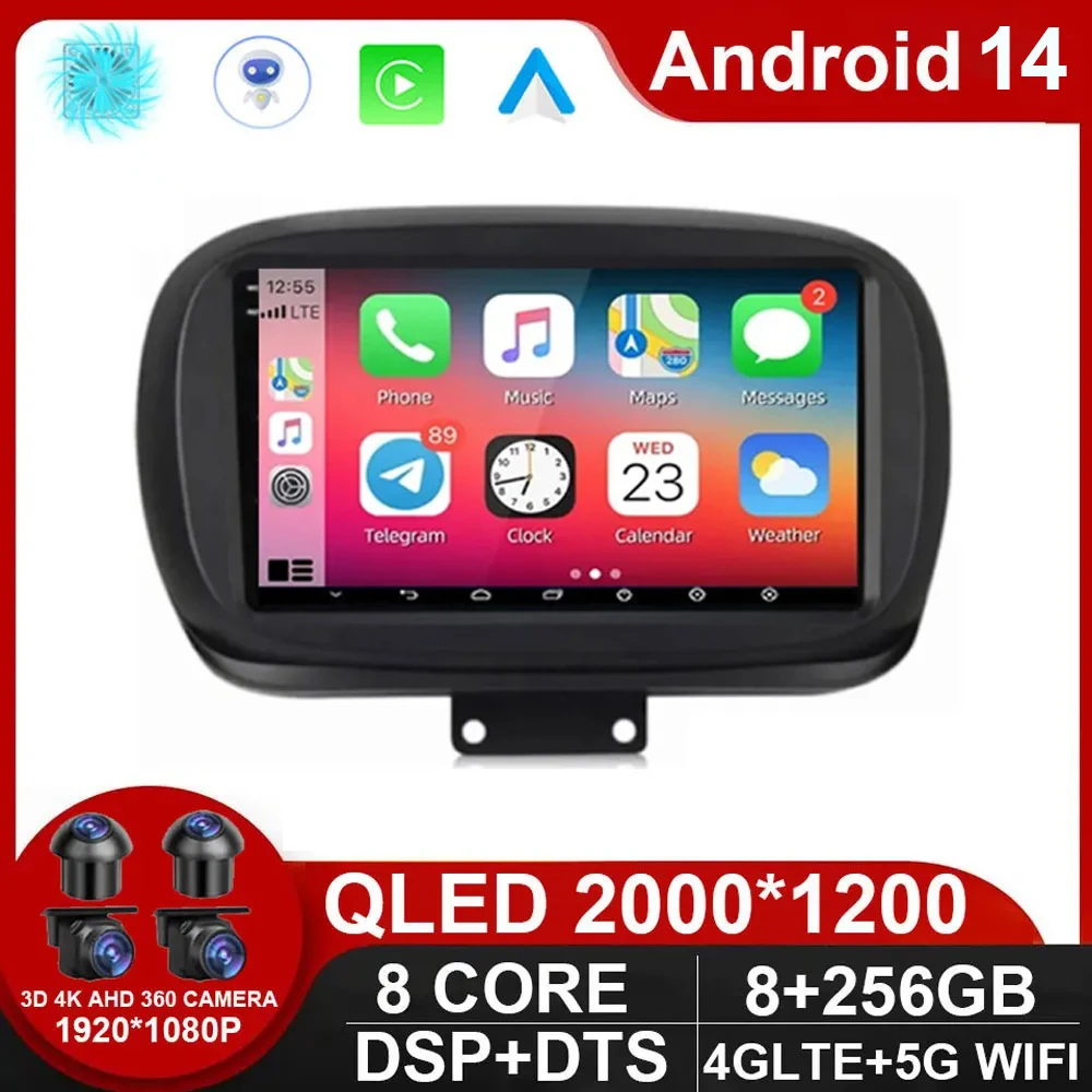 Android-14-for-Fiat-500X-2014-2020-Multimedia-Stereo-Player-Car-Radio ...