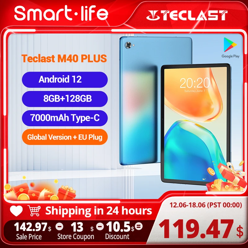 Teclast Tableta M40 Plus de 10,1 pulgadas, dispositivo con Android 12 ...
