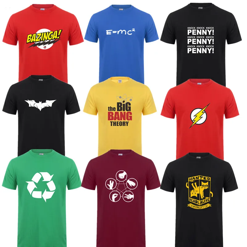 Sheldon-Cooper-Penny-T-shirts-Men-printed-Short-sleeve-The-Big-Bang ...
