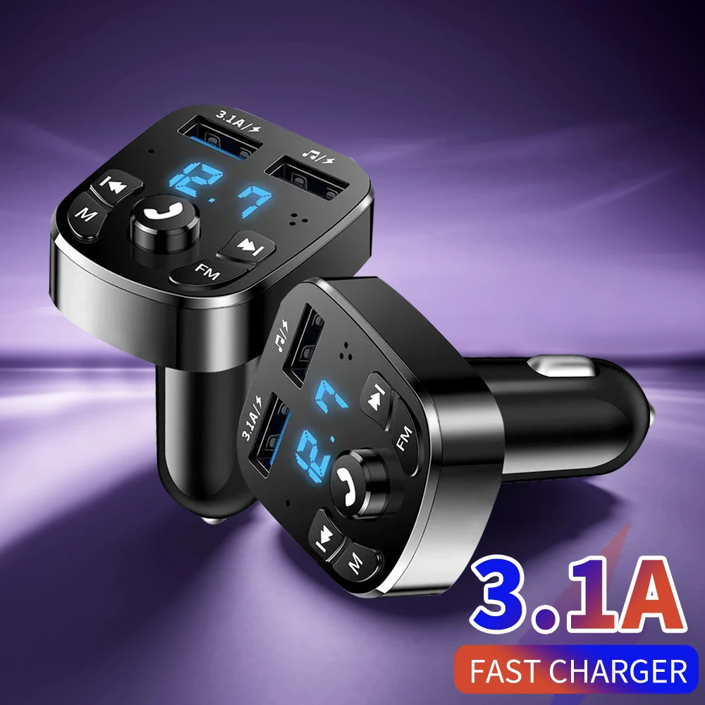 3-1A-Bluetooth-FM-Transmitter-Adapter-2-USB-Ports-Charger-Cigarette ...