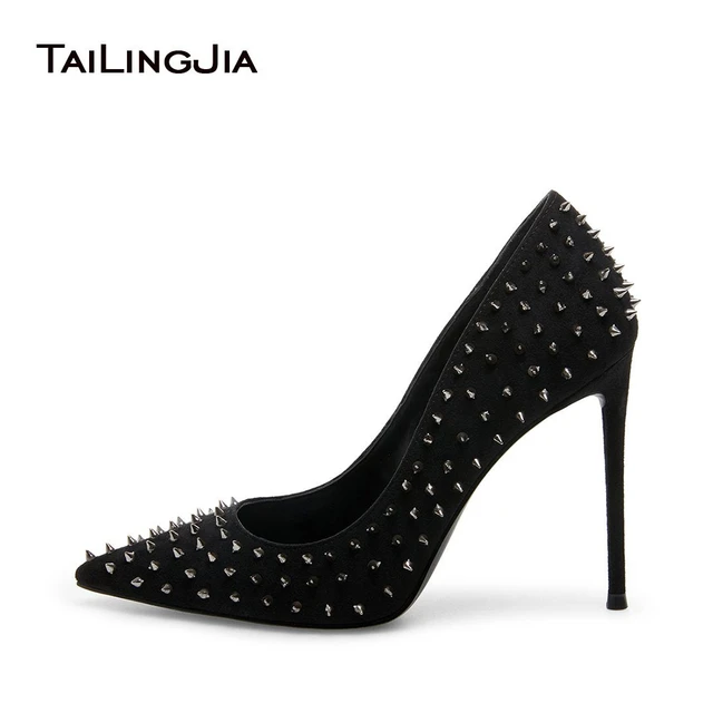 Black Studded Heels