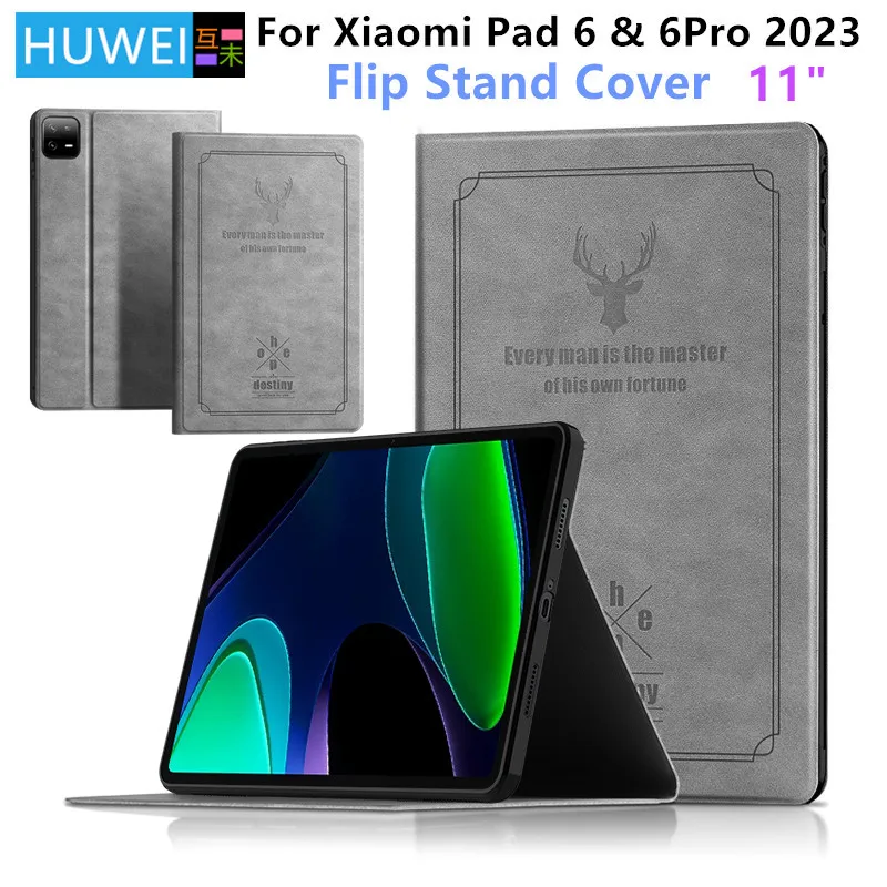 HUWEI-Case-For-Xiaomi-Mi-Pad-6-6-Pro-11-Tablet-PU-Protevtive-Flip-Stand ...