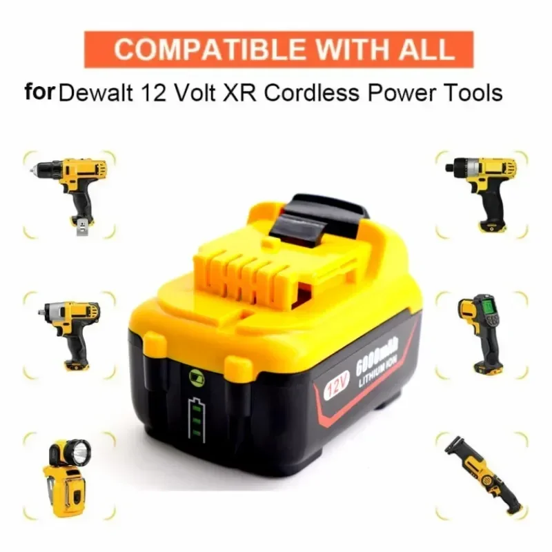 6-0Ah-Replacement-for-Dewalt-DCB120-Lithium-ion-Batteries-12V-3Ah ...