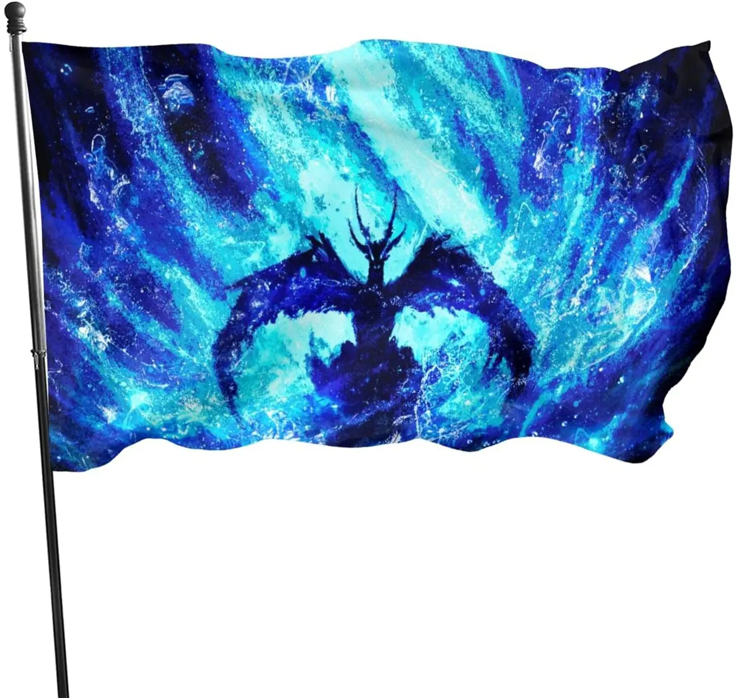 Personalized-Blue-Dragon-Flag-with-Text-Custom-Flag-for-Garden-Banner ...