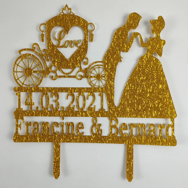 Cinderella Carriage Wedding Cake Topper