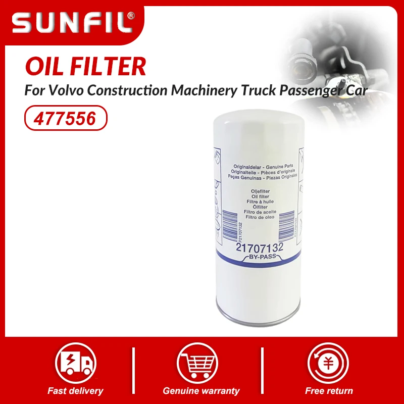 Oil Filter 477556 21707132 For Volvo Construction Machinery Truck ...