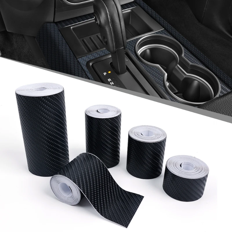 4d Car Carbon Fiber Sticker Tape Diy Protector Strip Anti Scratch ...