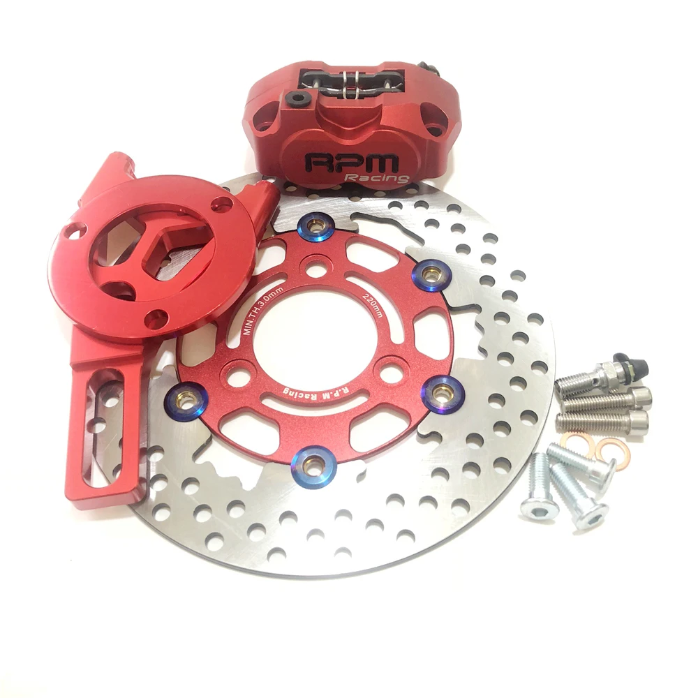 Motorcycle-RPM-Brake-Calipers-Adapter-bracket-220mm-Brake-Disc-For-Rear ...