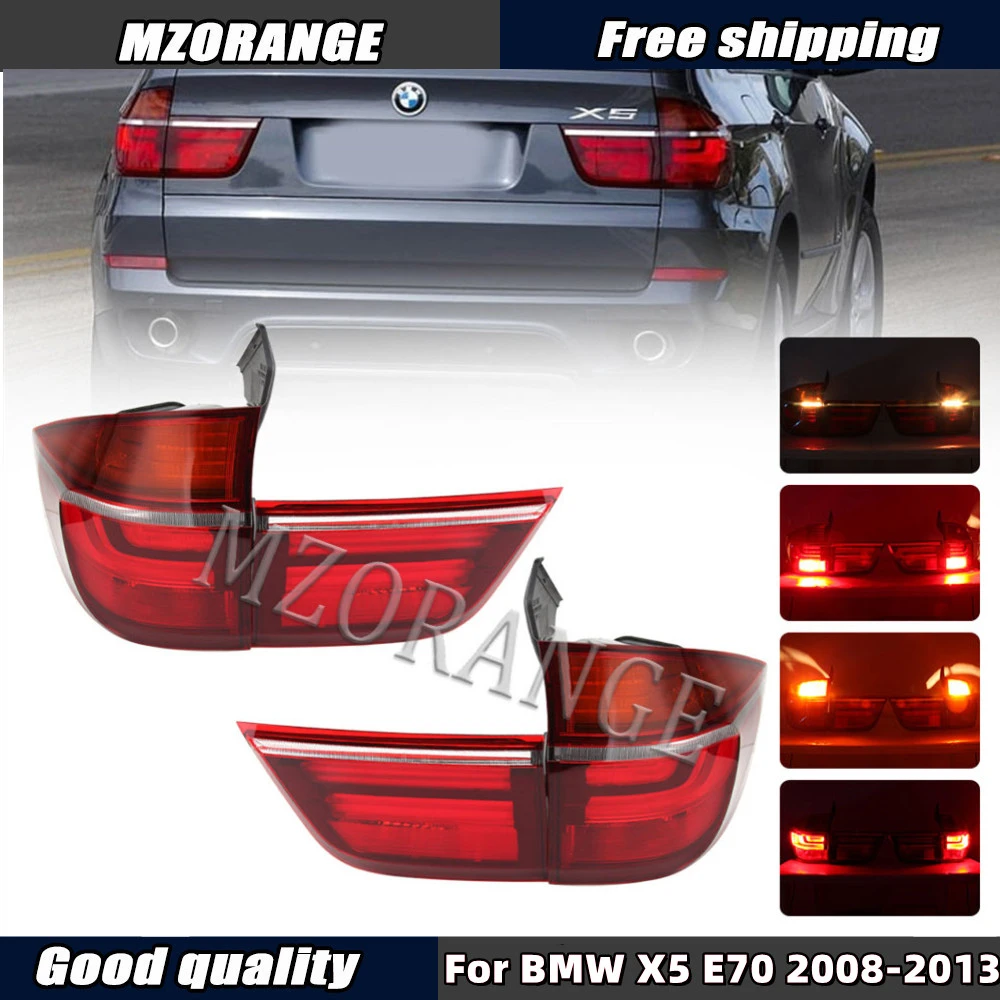 MZORANGE 4PCS Rear Lights Taillights For BMW X5 E70 2008-2013 Brake ...