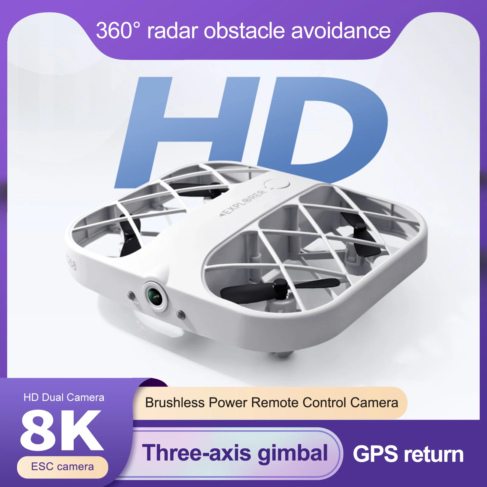 JJRC-H107-Mini-Drone-Grid-8K-HD-Dual-Camera-360-Laser-Obstacle ...