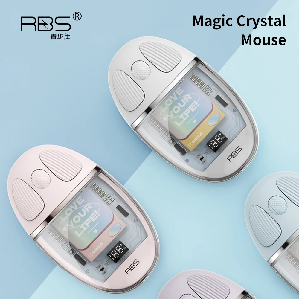 New-wireless-Bluetooth-mouse-magic-crystal-charged-display-C-charging-2 ...