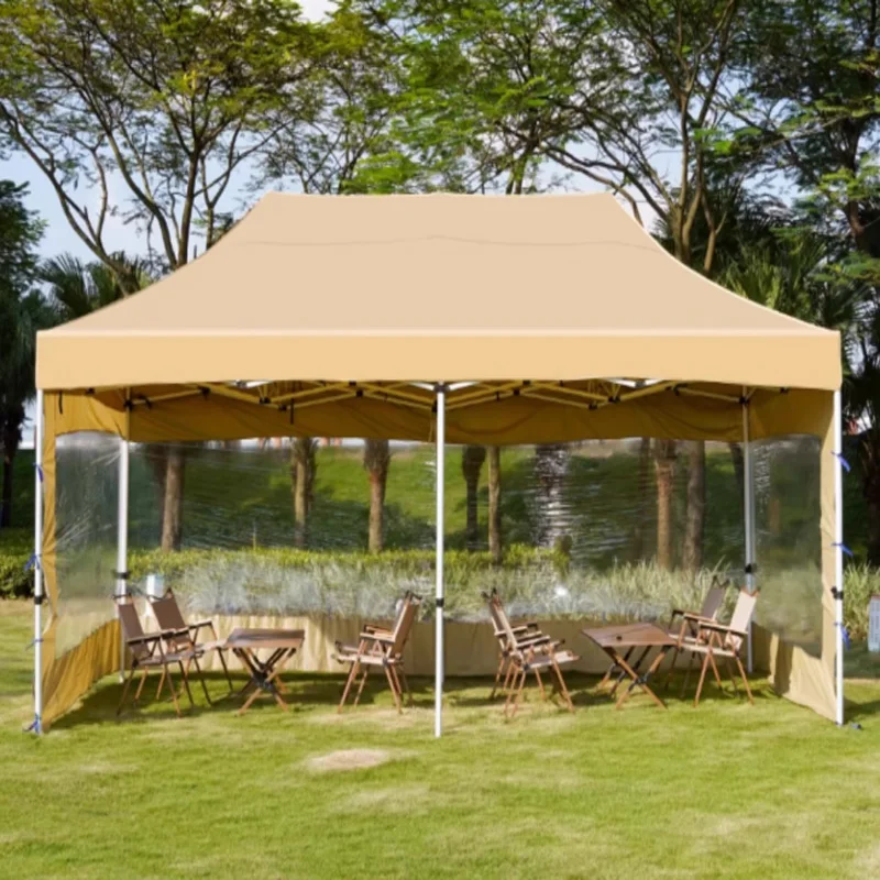 Beige-Tent-Surround-Four-Legged-Stall-Outdoor-Night-Market-Rain-Shelter ...