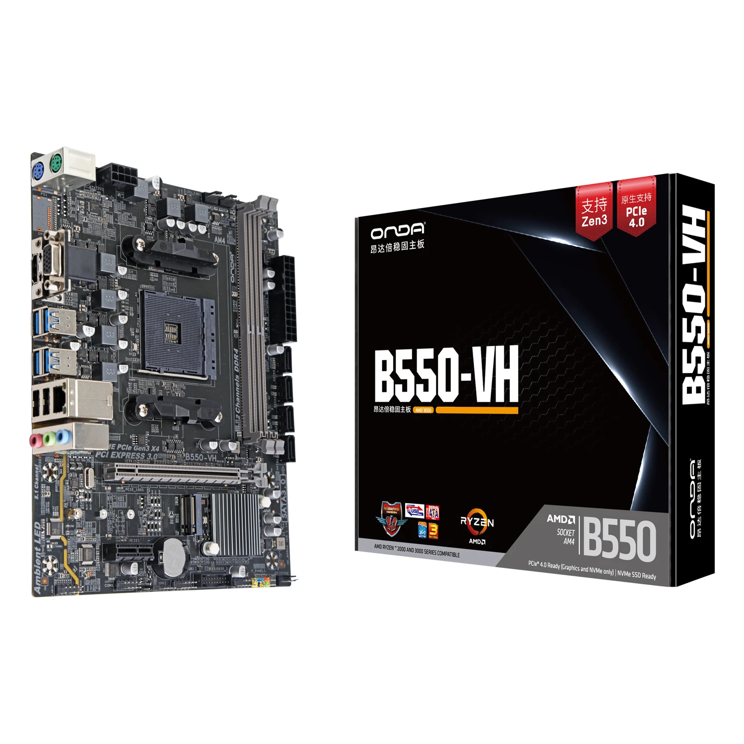 ONDA B550 VH Motherboard AMD AM4 For Ryzen 3/4/5 Gen & Athlon ...