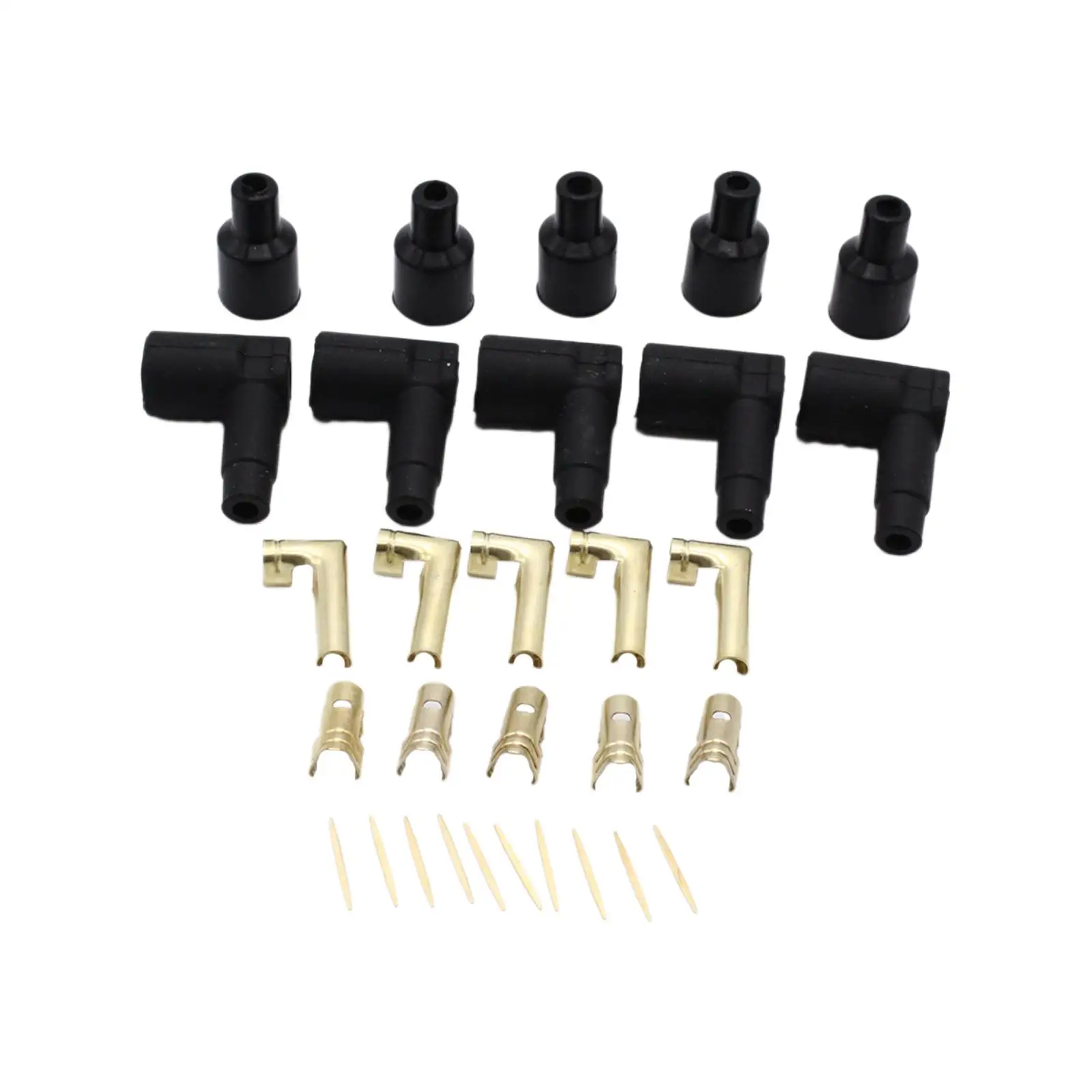 5x-Coil-Spark-Plug-Coil-Boot-Terminal-Set-Push-On-Terminal-Straight ...