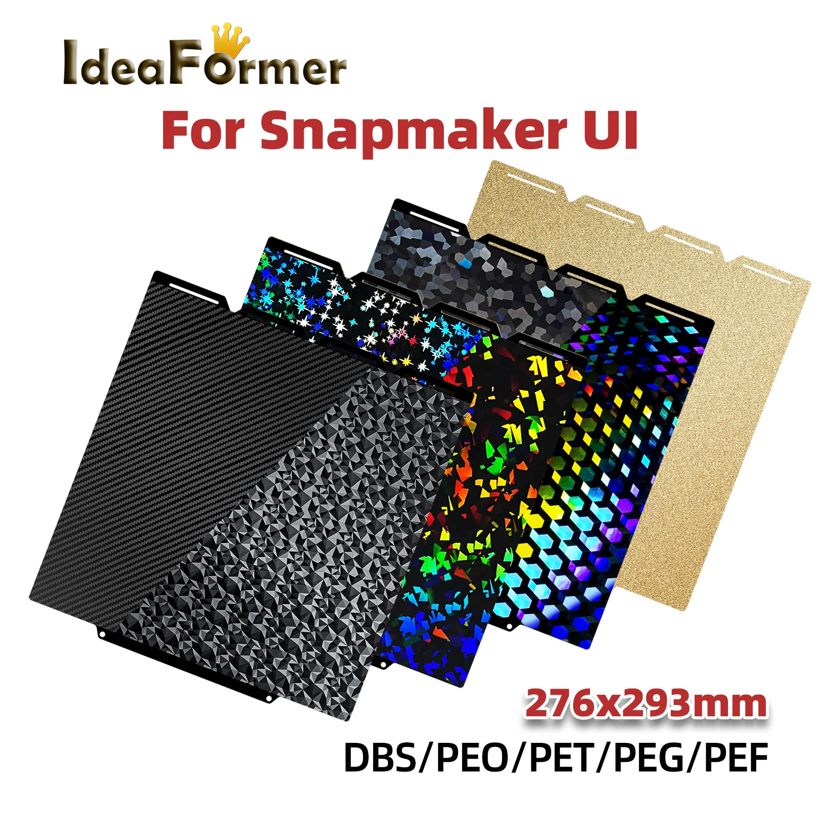 276X293mm For Snapmaker U1 PEO/ PET /DBS/PEG/PEF Platform Spring Steel ...