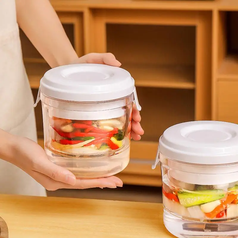Press-type-pickle-jar-household-food-grade-plastic-pickle-jar-pickle ...