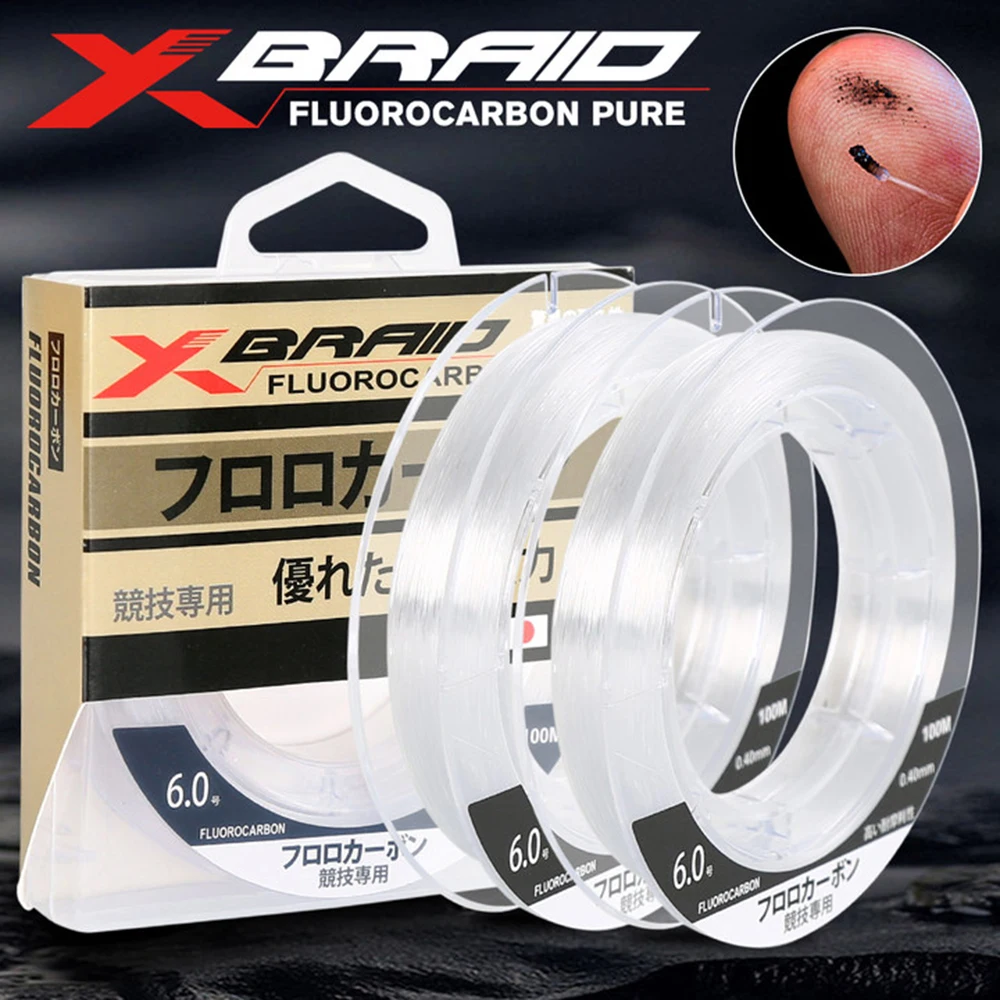 Linha-De-Pesca-De-Fluorocarbono-Linha-L-der-Super-Forte-Claro-Fibra-De ...