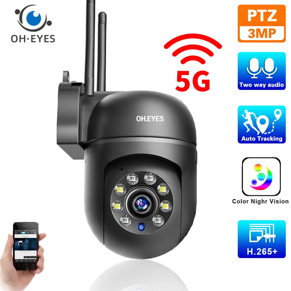 3mp Hd Wifi Ip Security Camera Indoor 5g Dual Band Color Night Vision ...