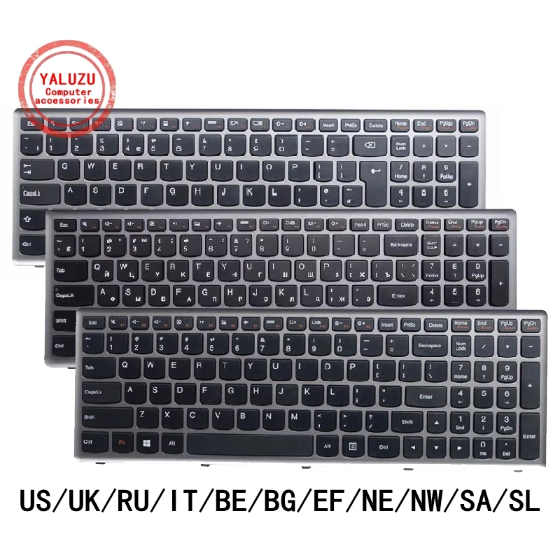 US/UK/RU/IT/BE/BG/EF/NE/NW/SA/SL English/Russian NEW Laptop Keyboard ...