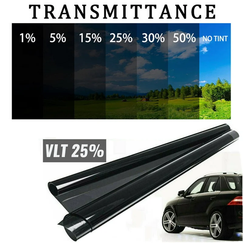 50cmx300cm VLT Window Tint Film Car Glass Sticker Sun Shade Film Summer ...