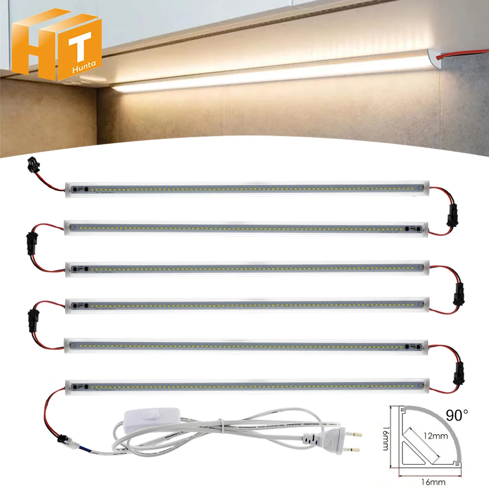Barra de luz LED en forma de V, 6 piezas, 12 piezas, 220V, 50cm, 72led ...
