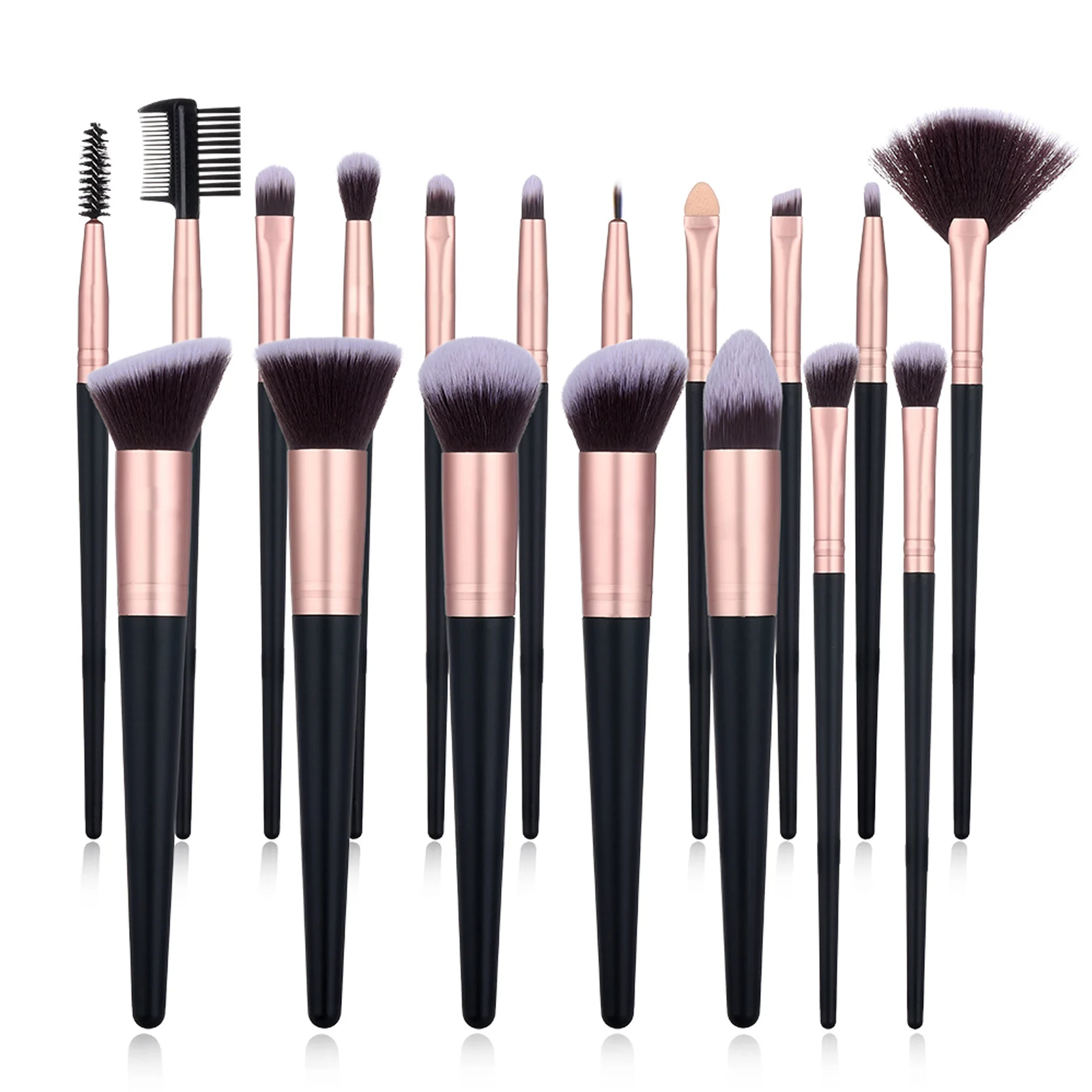 KOSMETYKI Makeup Brushes Set Professional Natural Hair Foundation Blending Powder Blush ...